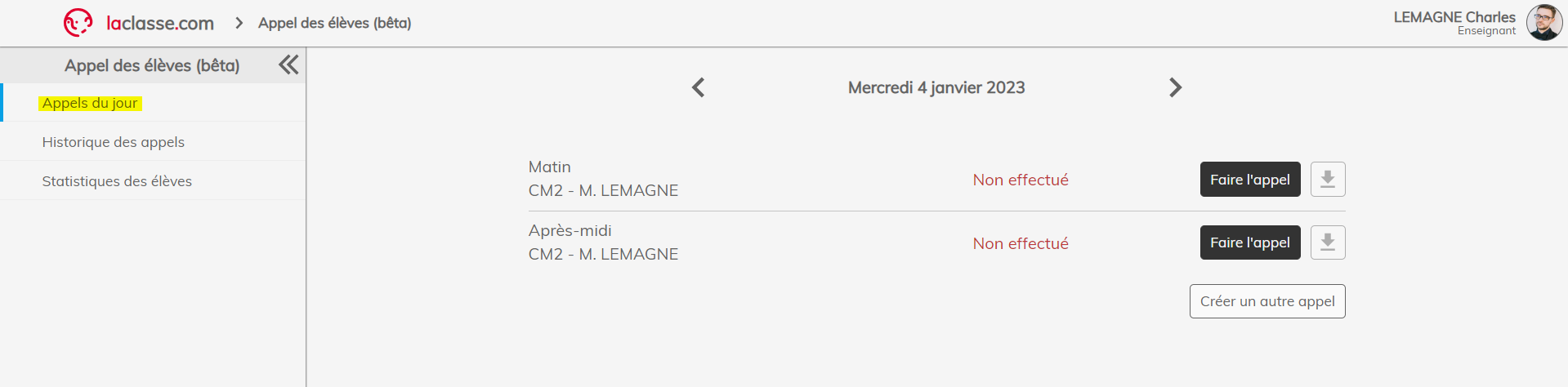 Effectuer l’appel du jour – Blog laclasse.com