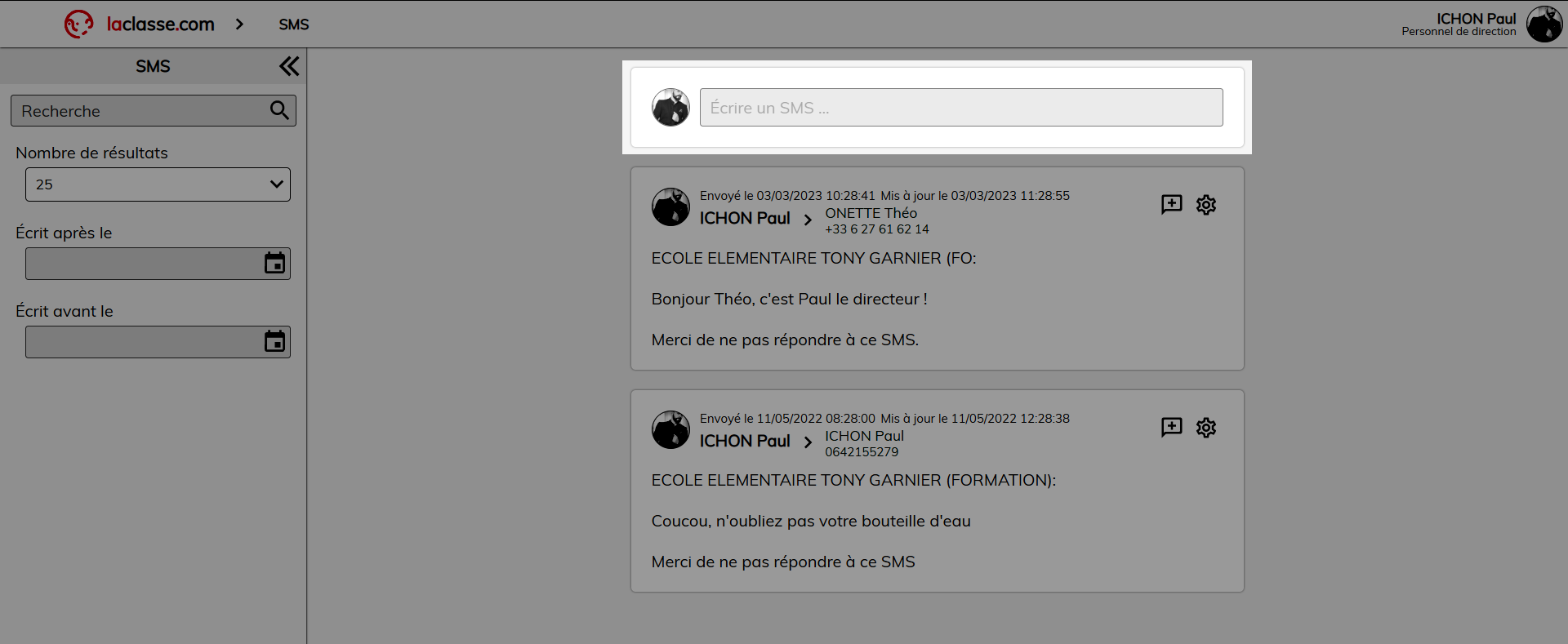 Envoyer des SMS aux utilisateurs – Blog laclasse.com