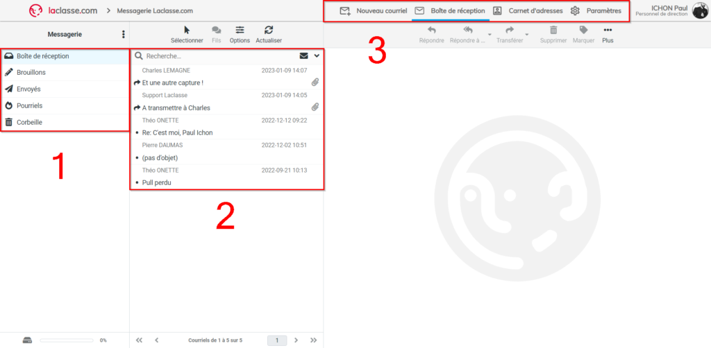Le webmail – Présentation de l’outil – Blog laclasse.com