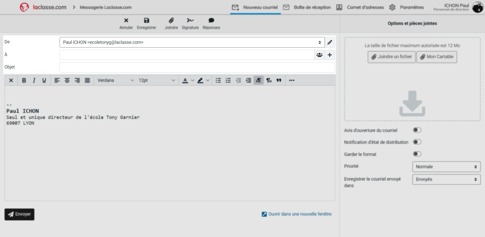Le webmail – Présentation de l’outil – Blog laclasse.com