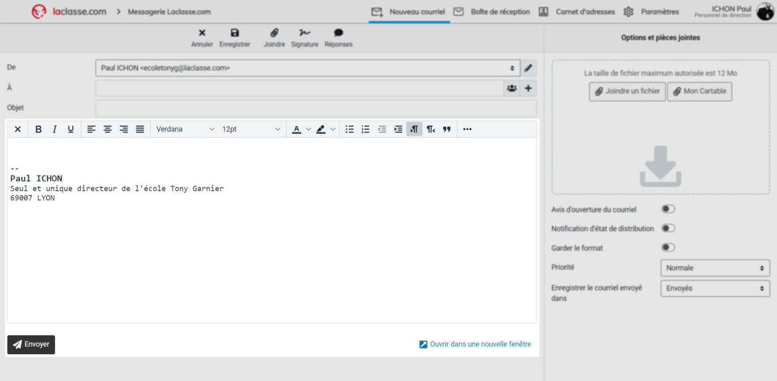 Le webmail – Présentation de l’outil – Blog laclasse.com