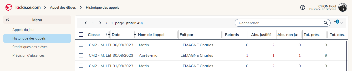 Consulter l’historique des appels – Blog laclasse.com