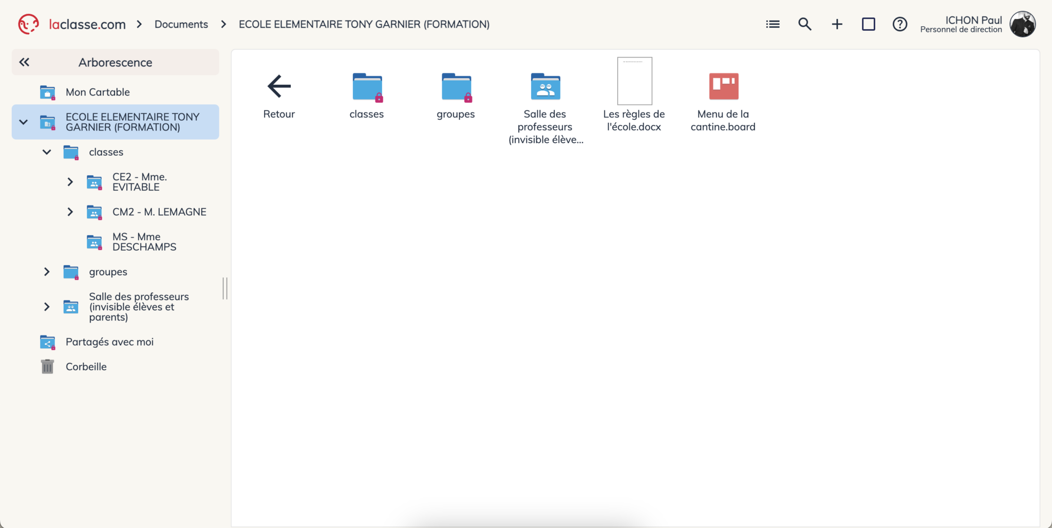 L’espace documents – Présentation de l’outil – Blog laclasse.com