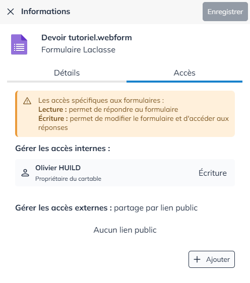 Formulaire – Blog laclasse.com